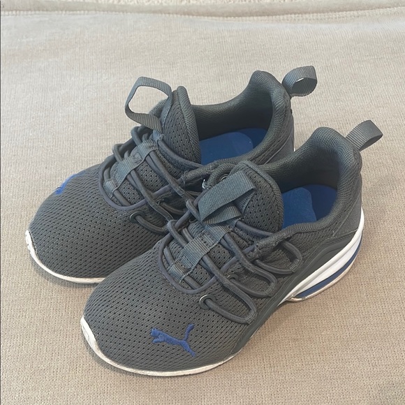 Puma | Shoes | Puma Gray And Blue Sneakers | Poshmark